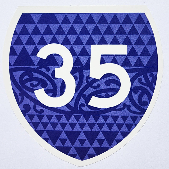 35 STICKER BLUE – Four Square Tokomaru Bay